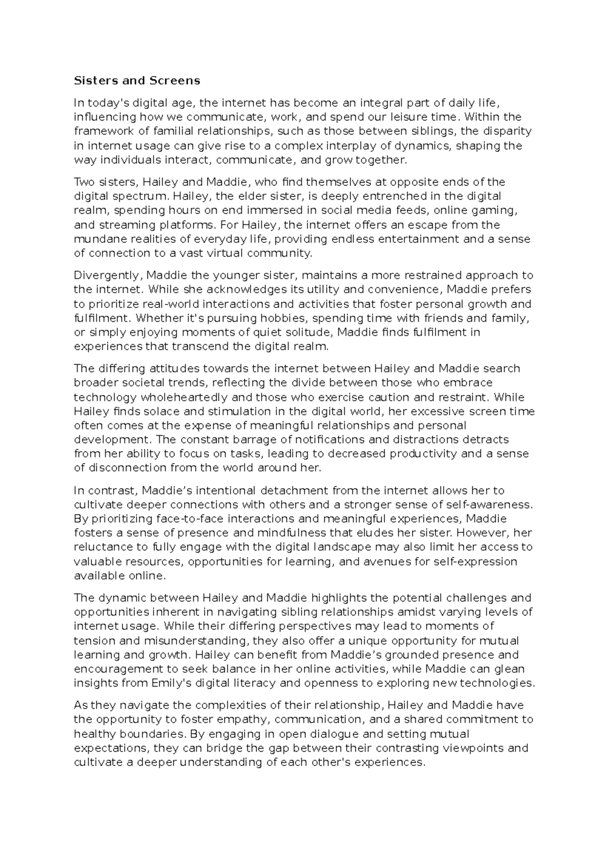 English script - Discursive text and evaluation - Sisters and Screens ...