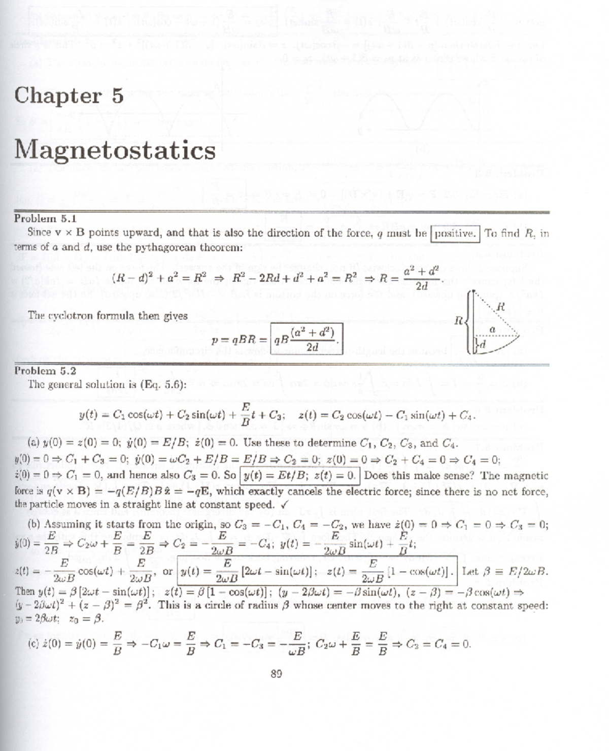Introduction to Electrodynamics (solutions) - ch05 - Chapter 5 Magnetostatics Problem 5. Sincev ...
