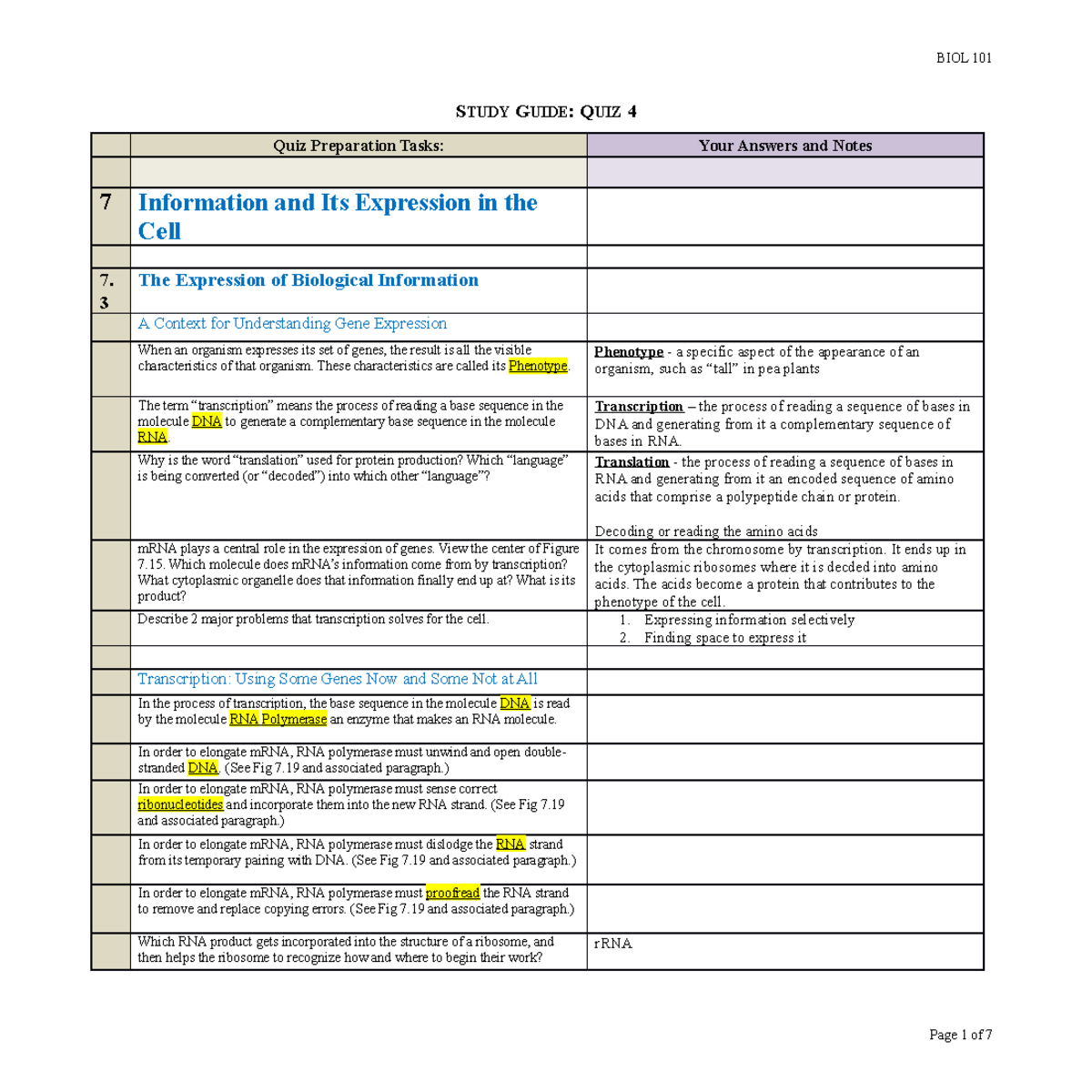 Wk 7 - Study Guide Quiz 4 - STUDY GUIDE: QUIZ 4 Quiz Preparation Tasks ...