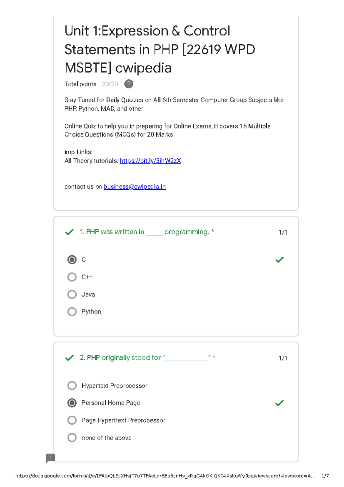 Unit 1 Expression & Control Statements in PHP [22619 WPD Msbte ...