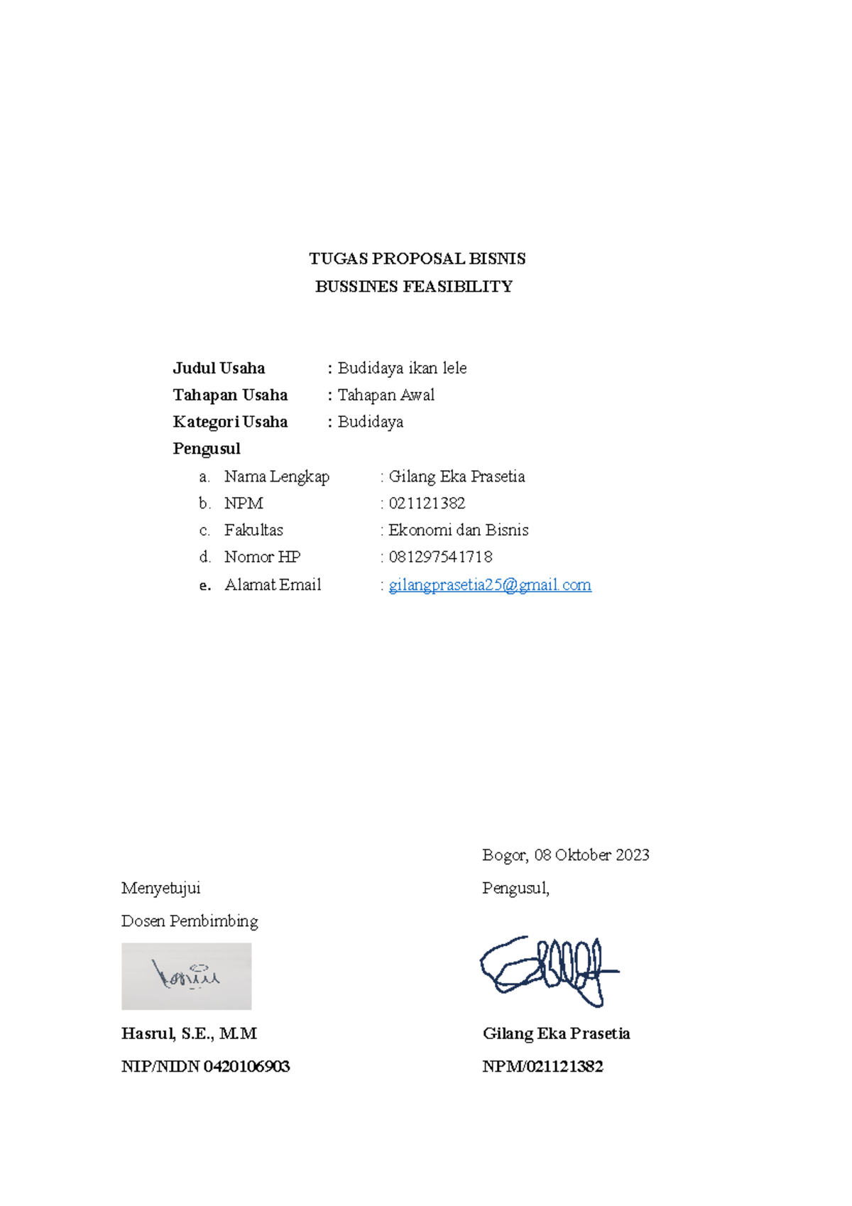 Tugas Proposal Bisnis - NICE - TUGAS PROPOSAL BISNIS BUSSINES ...