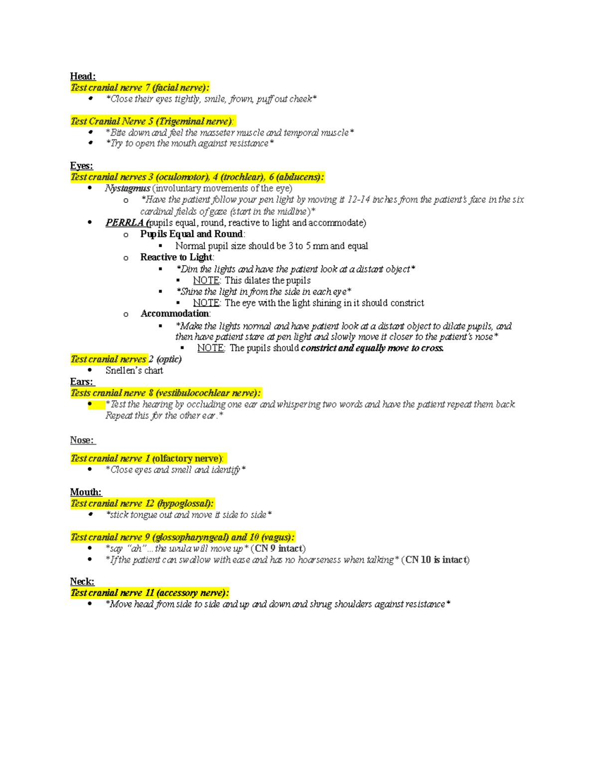 CN1-12 - cn 1-12 - Head: Test cranial nerve 7 (facial nerve): Close ...