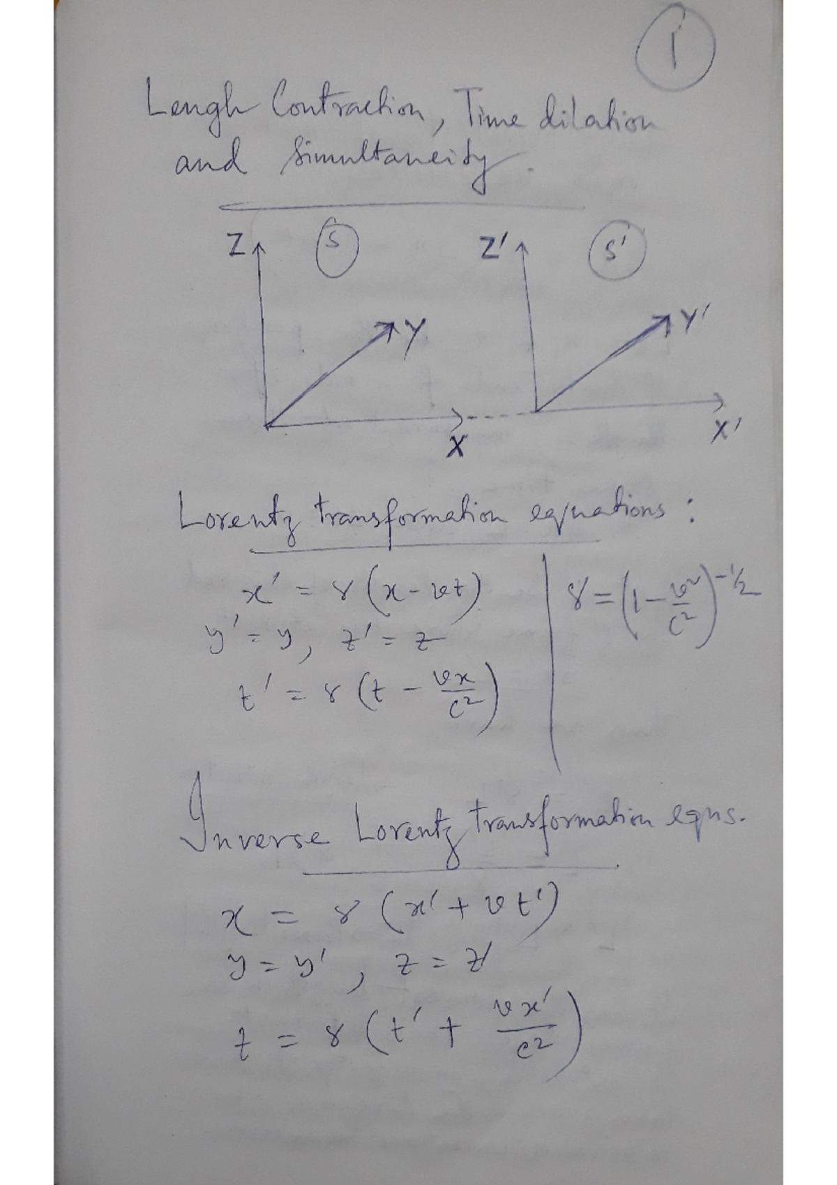 Length, Time, Force etc - Lengh Contraction , Time dilation and ...