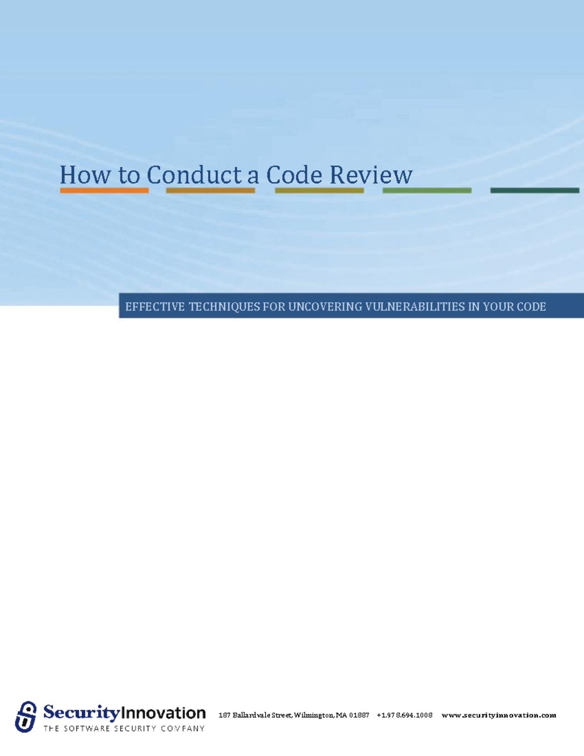 How to conduct a code review - EFFECTIVE TECHNIQUES FOR UNCOVERING ...