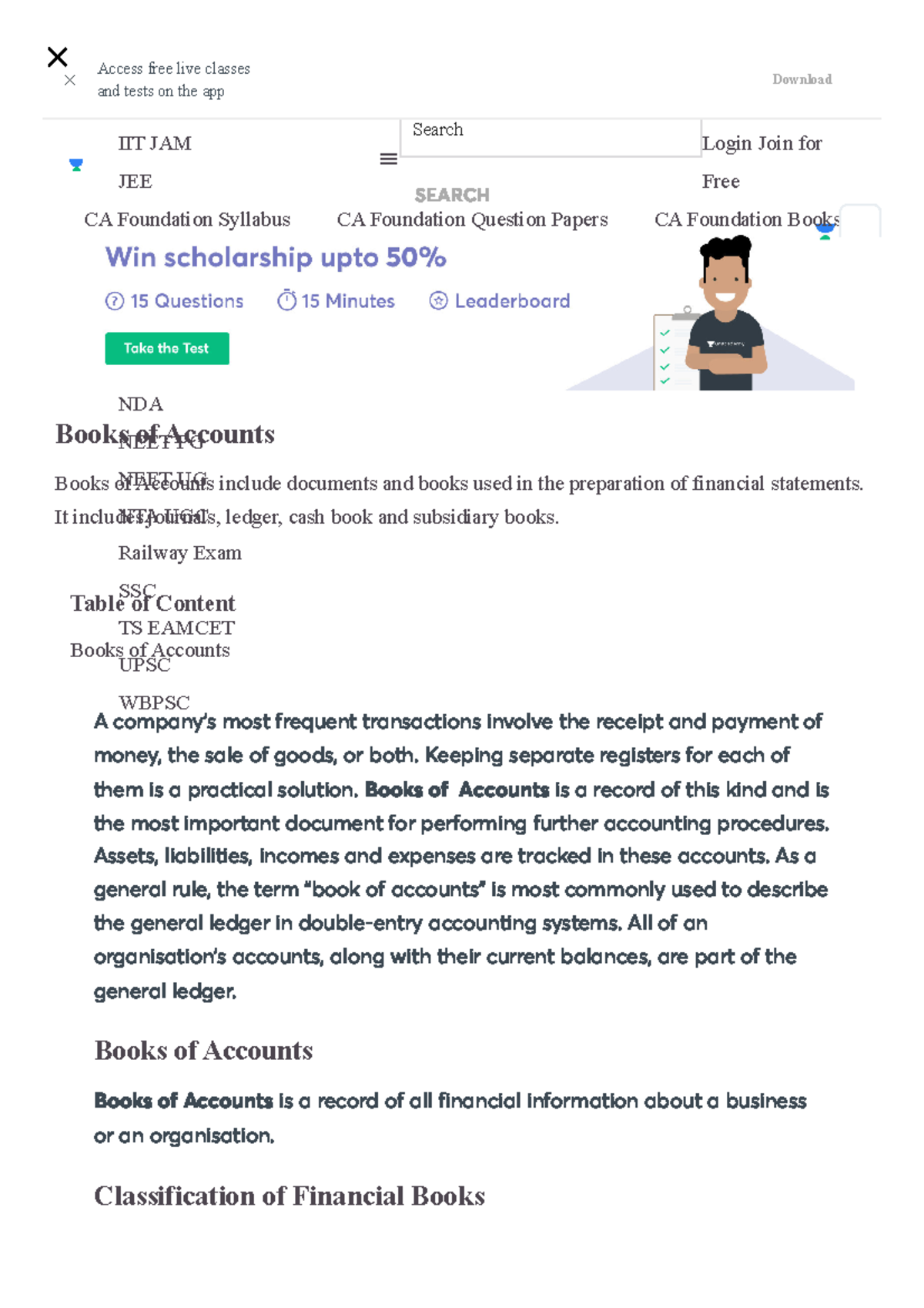 Books of Accounts - cou - CSIR UGC GATE IIT JAM JEE Karnataka CET ...