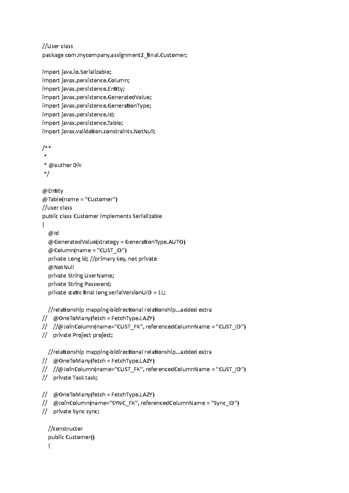Assignment 2 Final CODE Enterprise Computing Architecture - //User ...