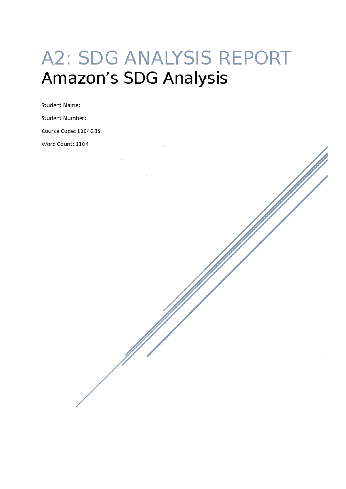 Amazon SDG analysis report - A2: SDG ANALYSIS REPORT Amazon’s SDG ...