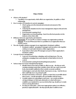 STC 201 Step 4 Notes - Professor Weiting Tao - STC 201 Step 4 Notes How ...