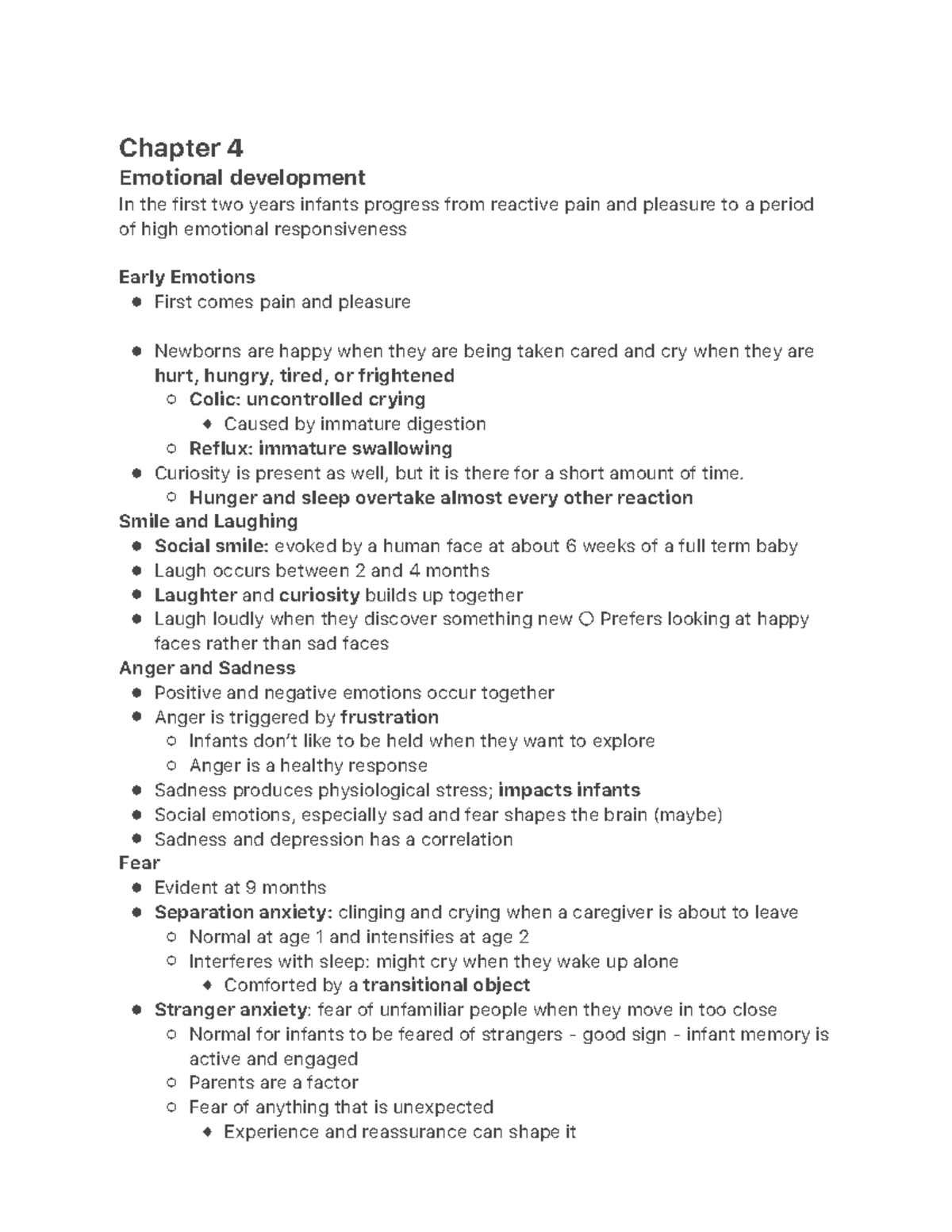 Chapter 4 - Intro to the Lifespan Summary - - Studocu