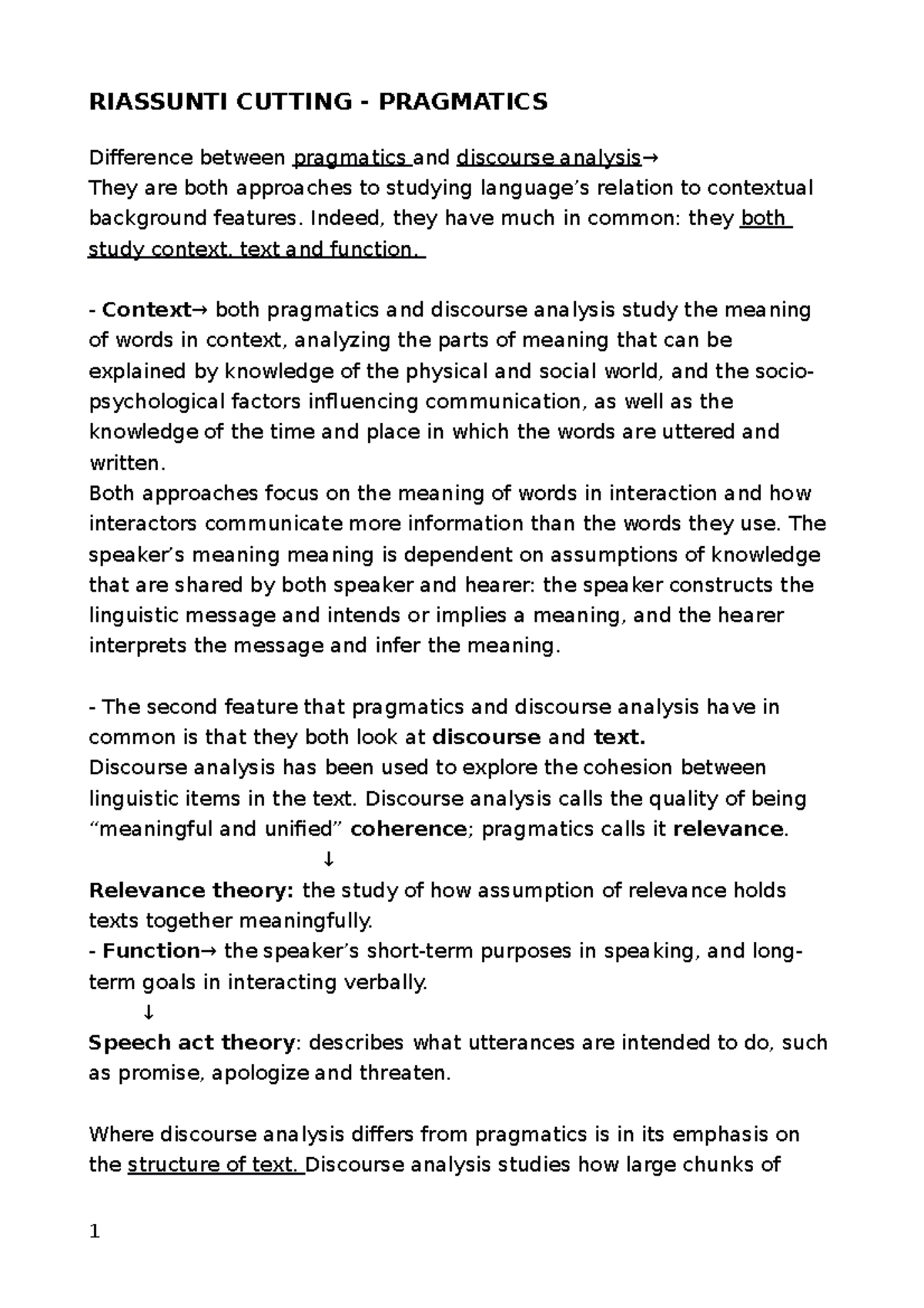 Riassunti Cutting RIASSUNTI CUTTING PRAGMATICS Difference Between riassunti-cutting-riassunti-cutting-pragmatics-difference-between
