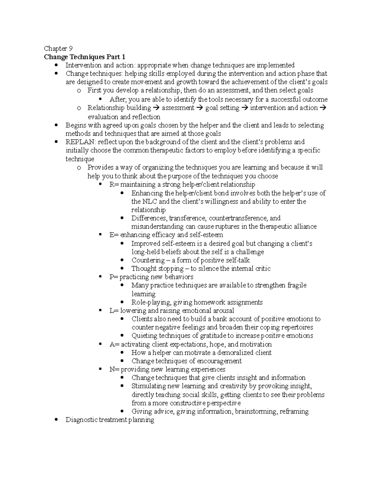 Skills and Technique Chapter 9 - Chapter 9 Change Techniques Part 1 ...
