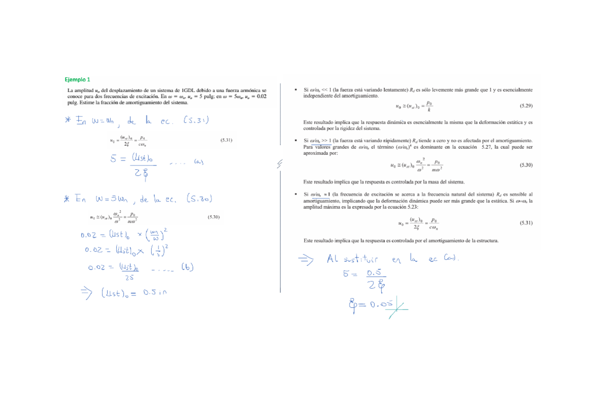 Ejerciciosclase S06 - ejercicios - Ingenieria Sismoresistente - Studocu