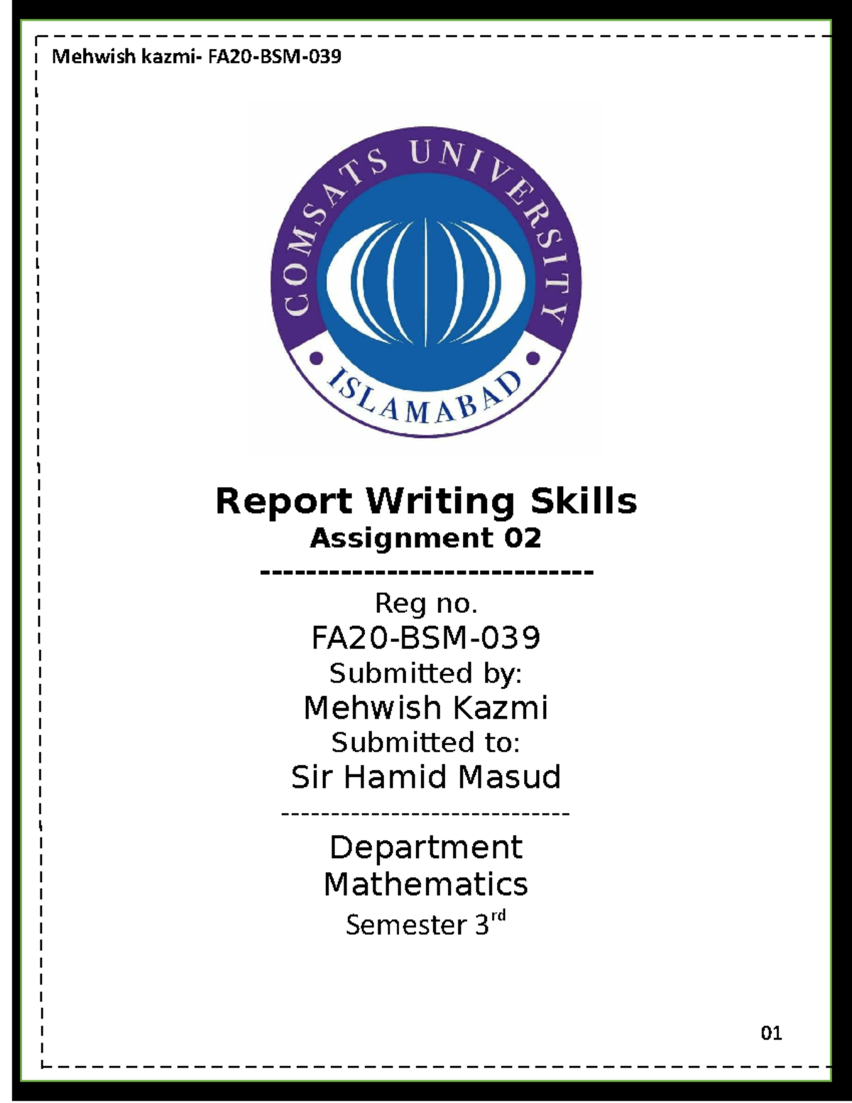 RWS Assignment skills assignment 1 (mandatory assignment) - Report ...