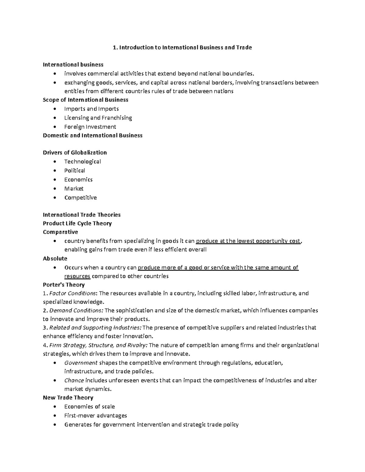IBT - Introduction to International Business and Trade - Introduction ...