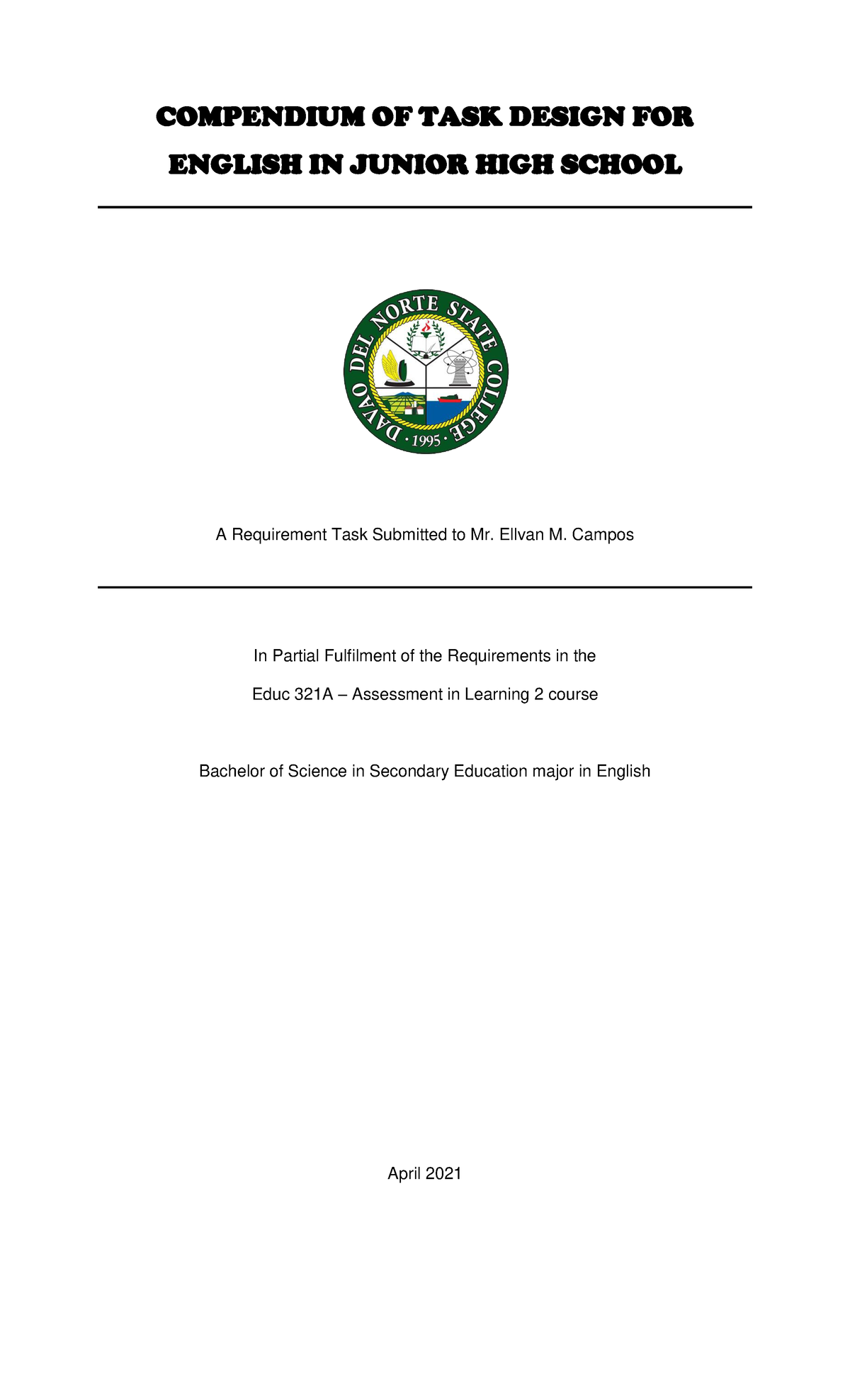 Task-Designing-and-Rubrics-Making-Class-Project-BSED-English-3A-1 ...