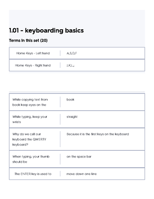 Basic Keyboarding Vocabulary Flashcards Quizlet - Basic Keyboarding Vocabulary Terms in this set ...