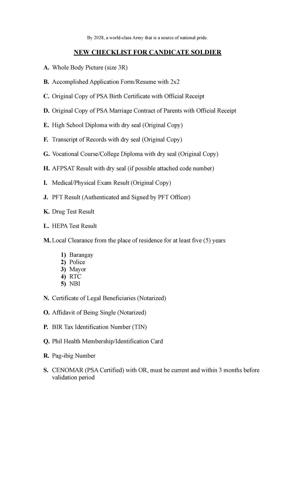 CSC - other - By 2028, a world-class Army that is a source of national ...