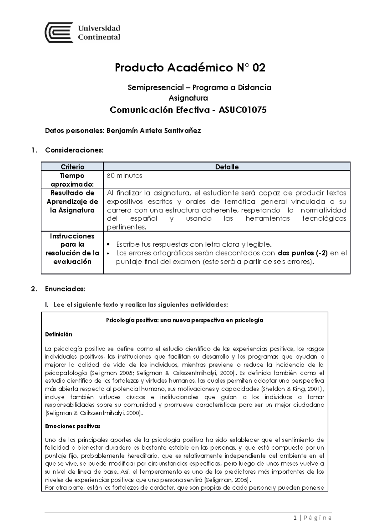 Producto Académico N° 02 - Producto Académico 02 Semipresencial Programa a Distancia Asignatura ...