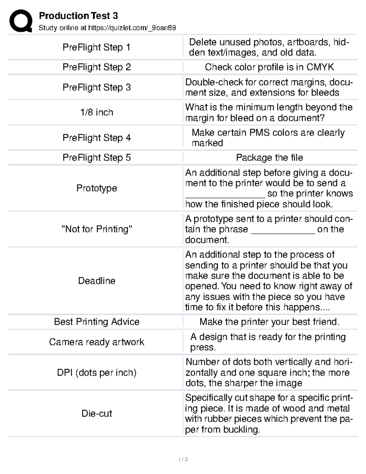 Production Test 3 - Professor Brands - Production Test 3 Study online ...