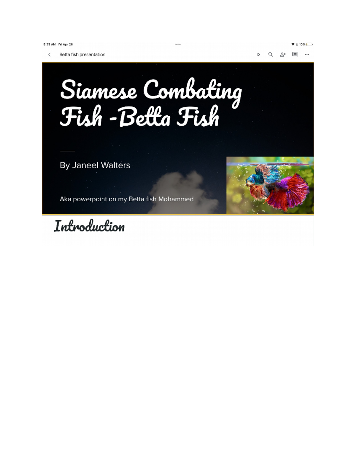 Betta fish presentation - BIO 480 - Studocu