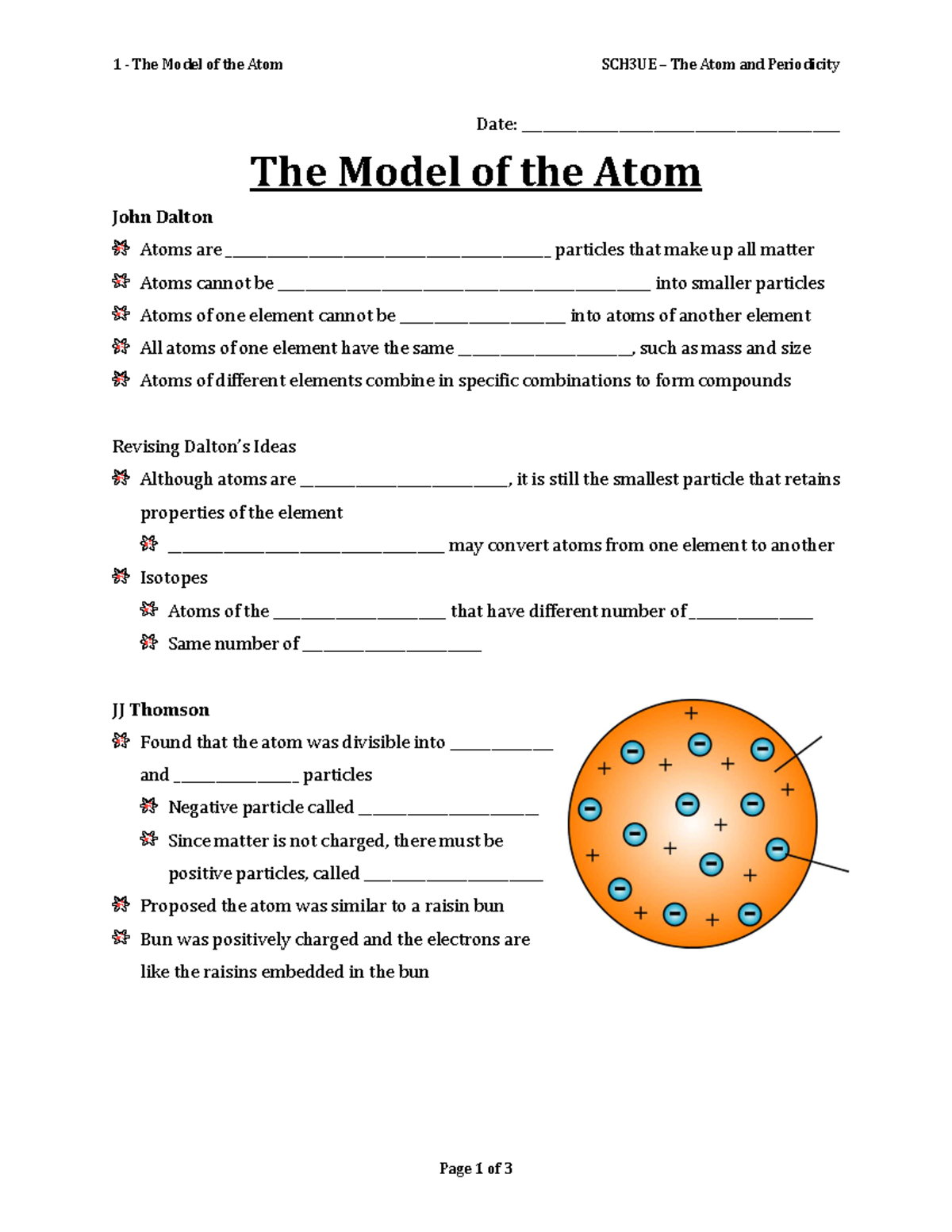 01 - The Model of the Atom - Studocu