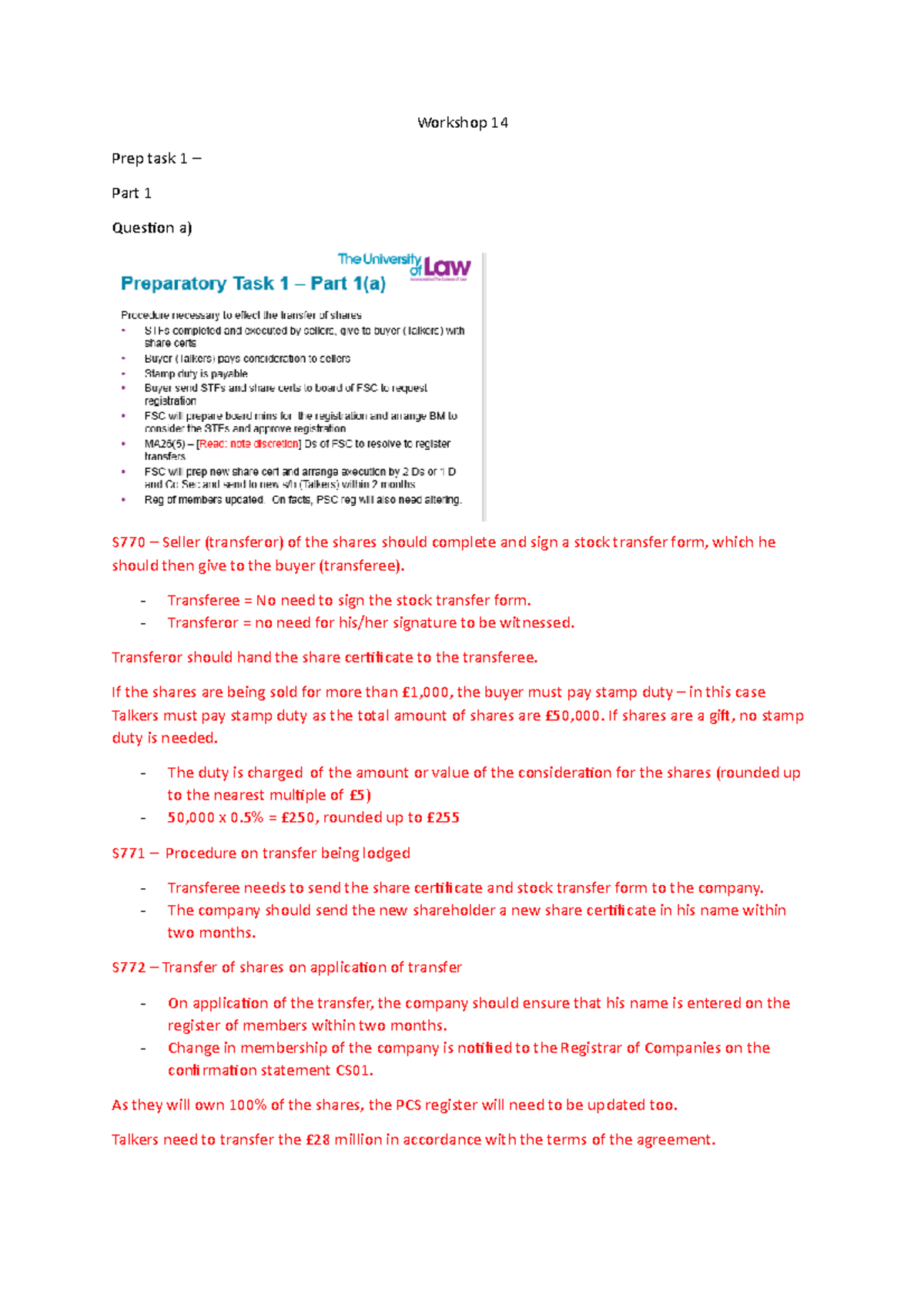 Workshop 14 - Real estate - 1920 RE - Studocu