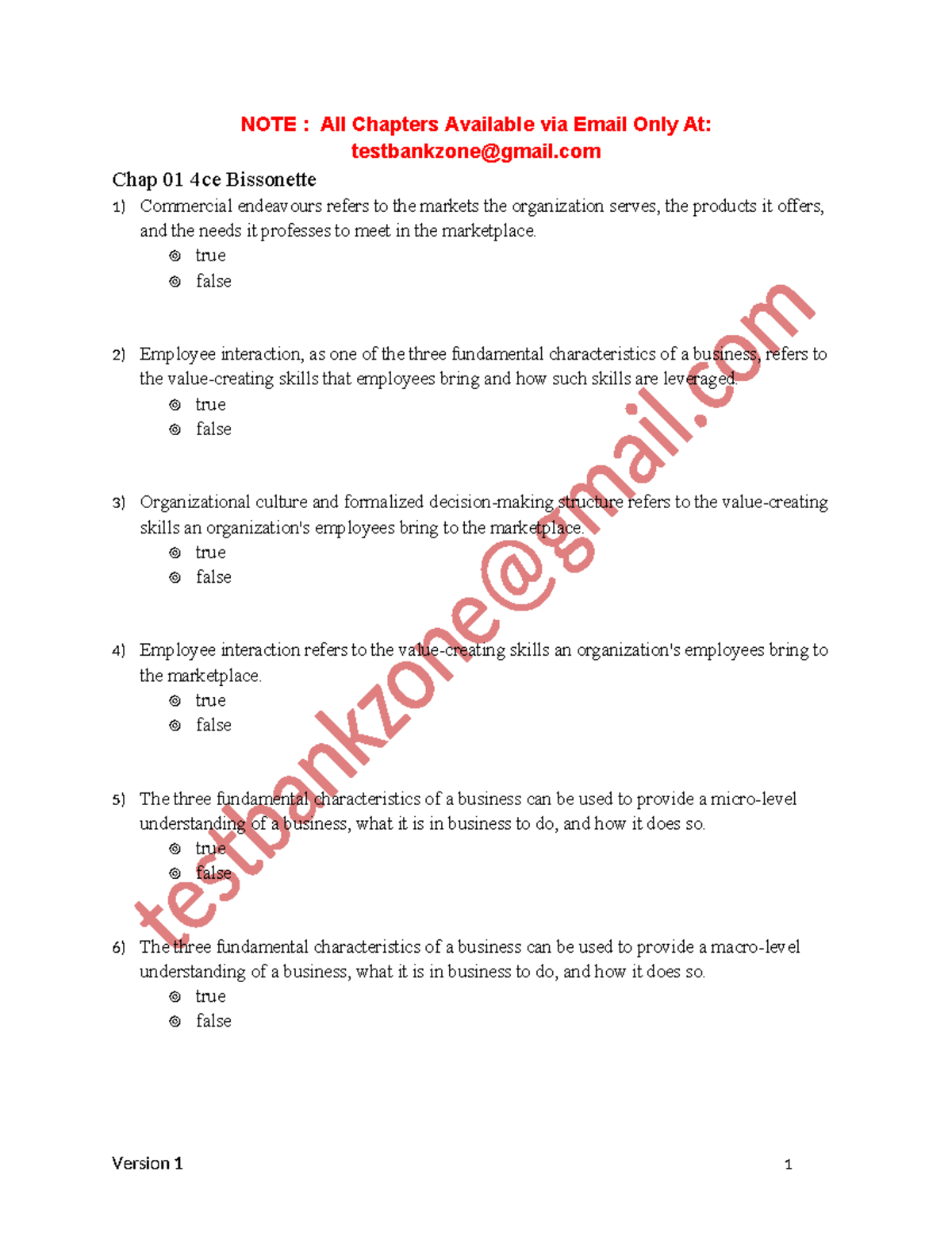 Solutions and Test bank for Business Strategy, Development, Application ...