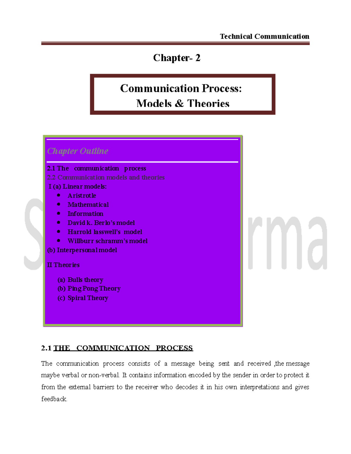 TECHNICAL COMMUNICATION Chapter 2 - Technical Communication Chapter- 2 ...