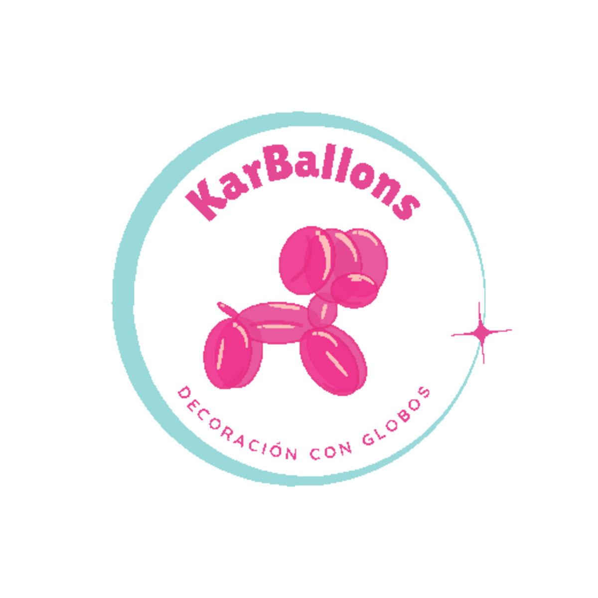 Logo Tienda y Decoración de Globos Colorido Rosa y Azul - Logística y ...