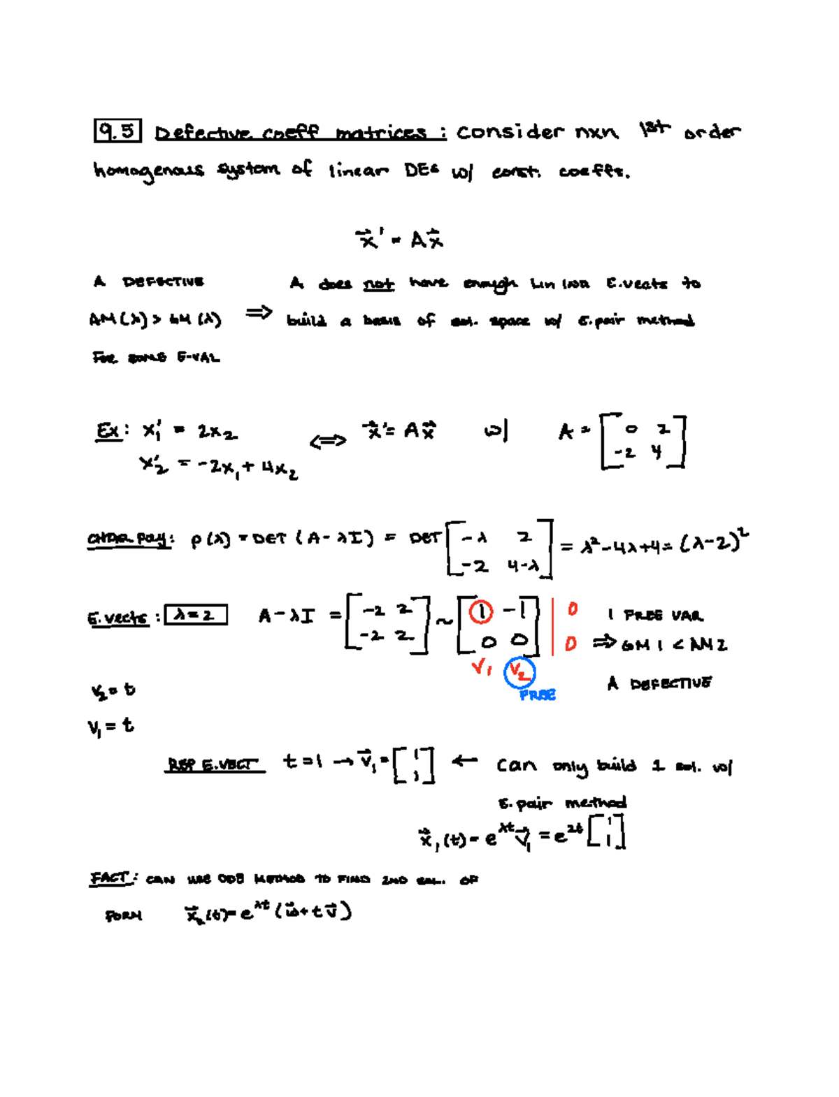 9.5 Defective Coefficient Matrices - 9 5 Defective coeff matrices ...