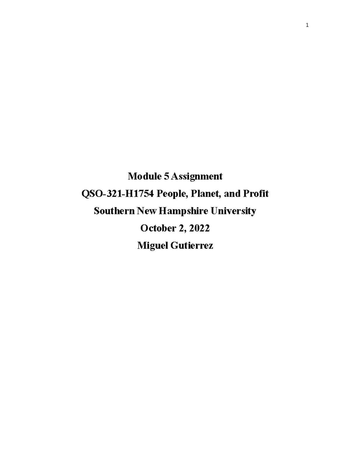 QSO-321 Module 5 Assignment - Module 5 Assignment QSO-321-H1754 People ...