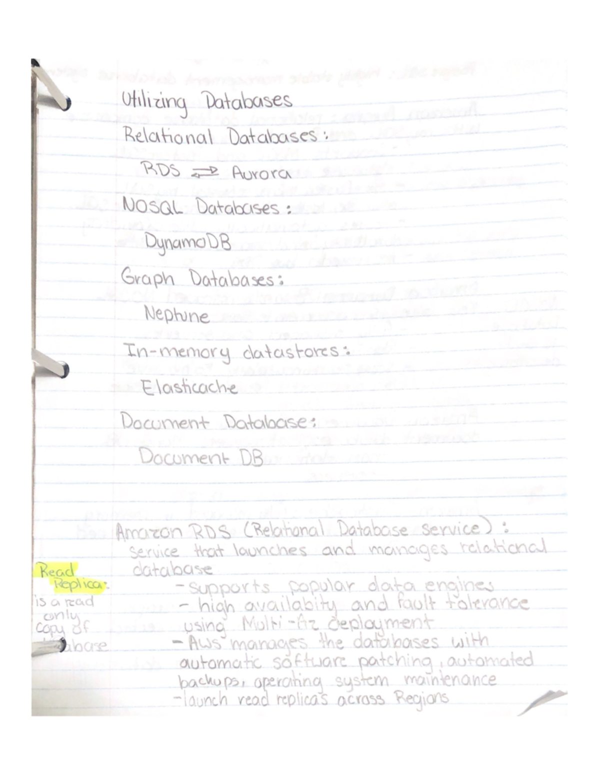 Dynamo DB (Databases notes + more) - Cloud11 - Studocu