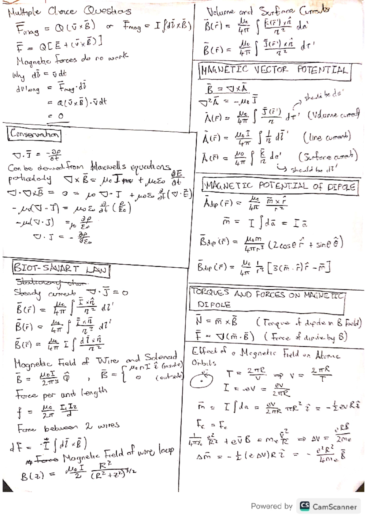 Cheat sheet - PHY 356 - Studocu