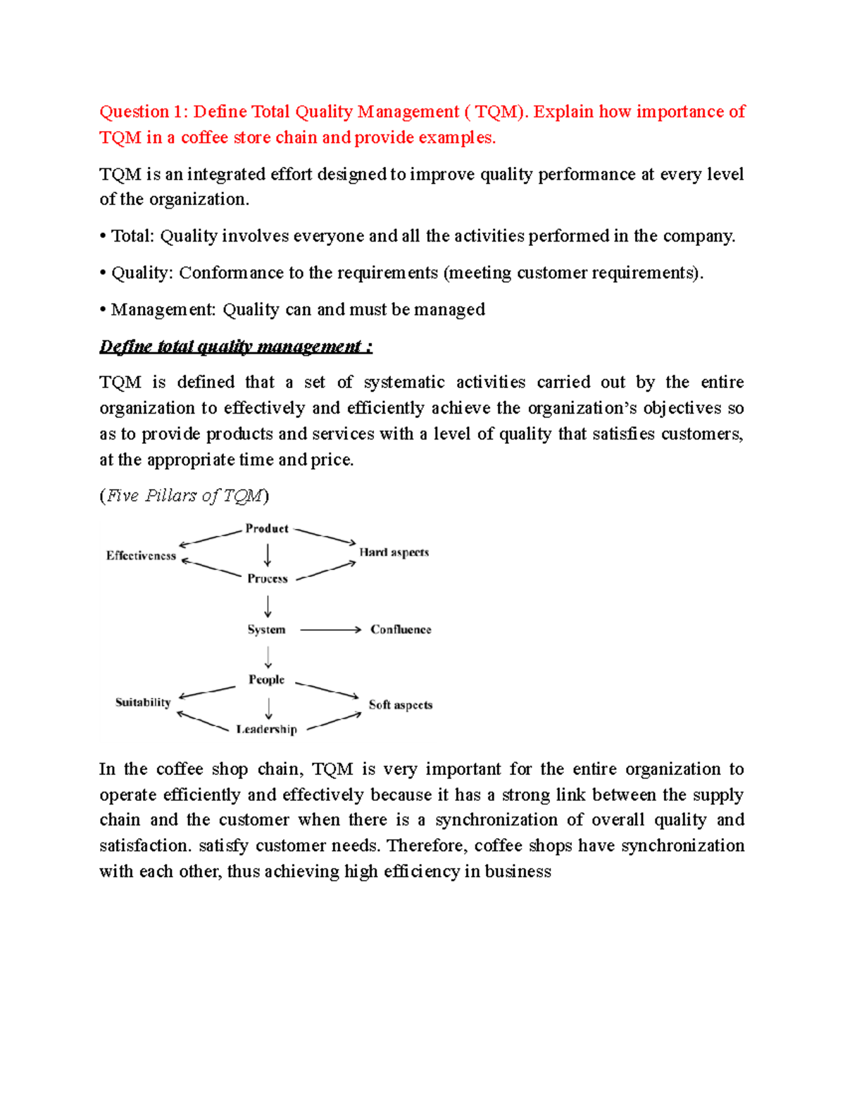 10Question of QM quality management - Question 1: Define Total Quality ...