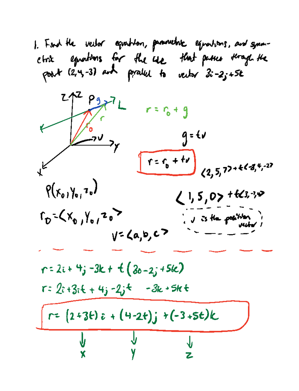Vectors Practice - MATH 2153 - Fak He veder euahlen, prone Crehins, ave ...