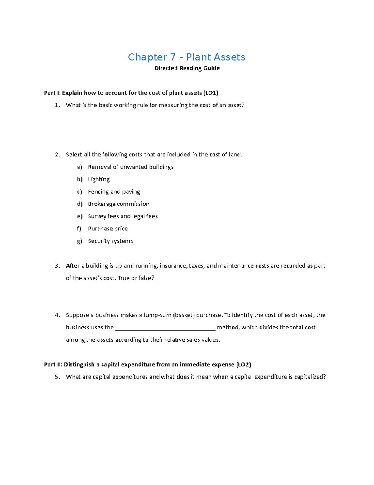 Financial DRG Ch. 07 - Fill notes - Chapter 7 - Plant Assets Directed ...