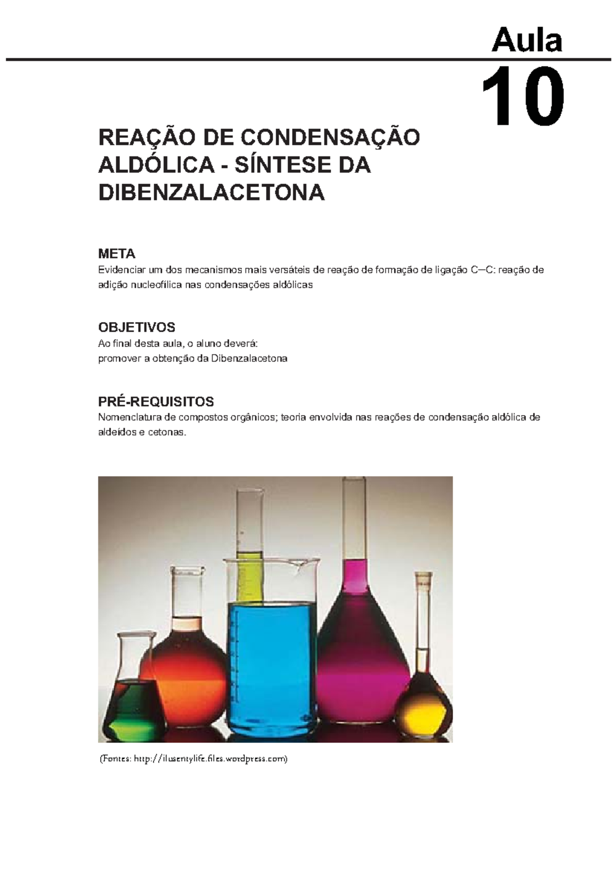 10351104042012 Quimica Organica Experimental Aula 10 Fontes