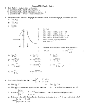 Quiz1-Review - PRACTICE QUESTIONS FOR EXAM - MTH-1320-0 - Studocu