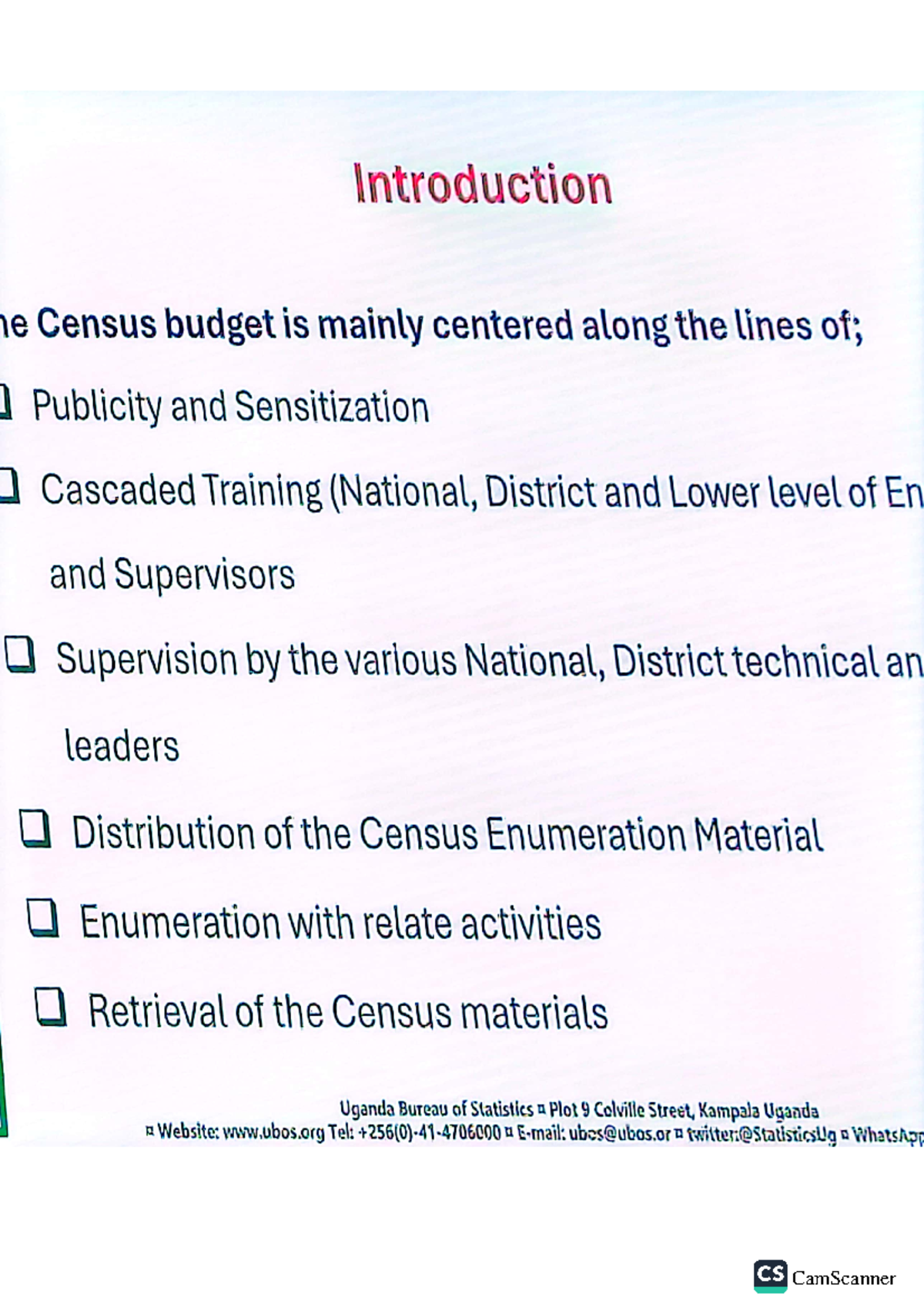 Census Budget Items - Document - Calculus - AY2024-T3 - Studocu