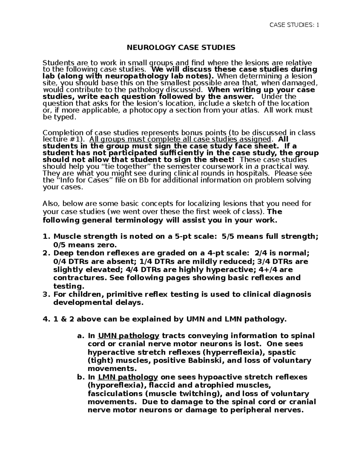 Case Studies-17-2 - Lab case studies - NEUROLOGY CASE STUDIES Students ...