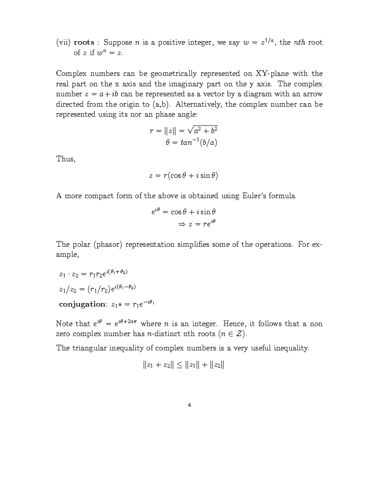 Complex Numbers And Differential Operators 2 Vii Roots Suppose N Is A Positive Integer We