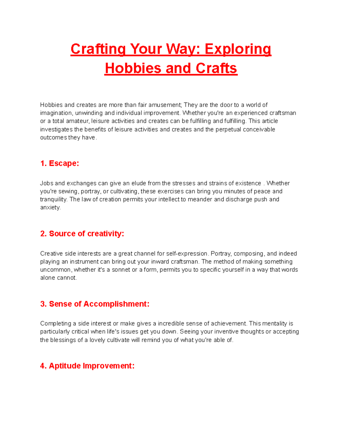 Hobbies and Crafts - Crafting Your Way: Exploring Hobbies and Crafts ...