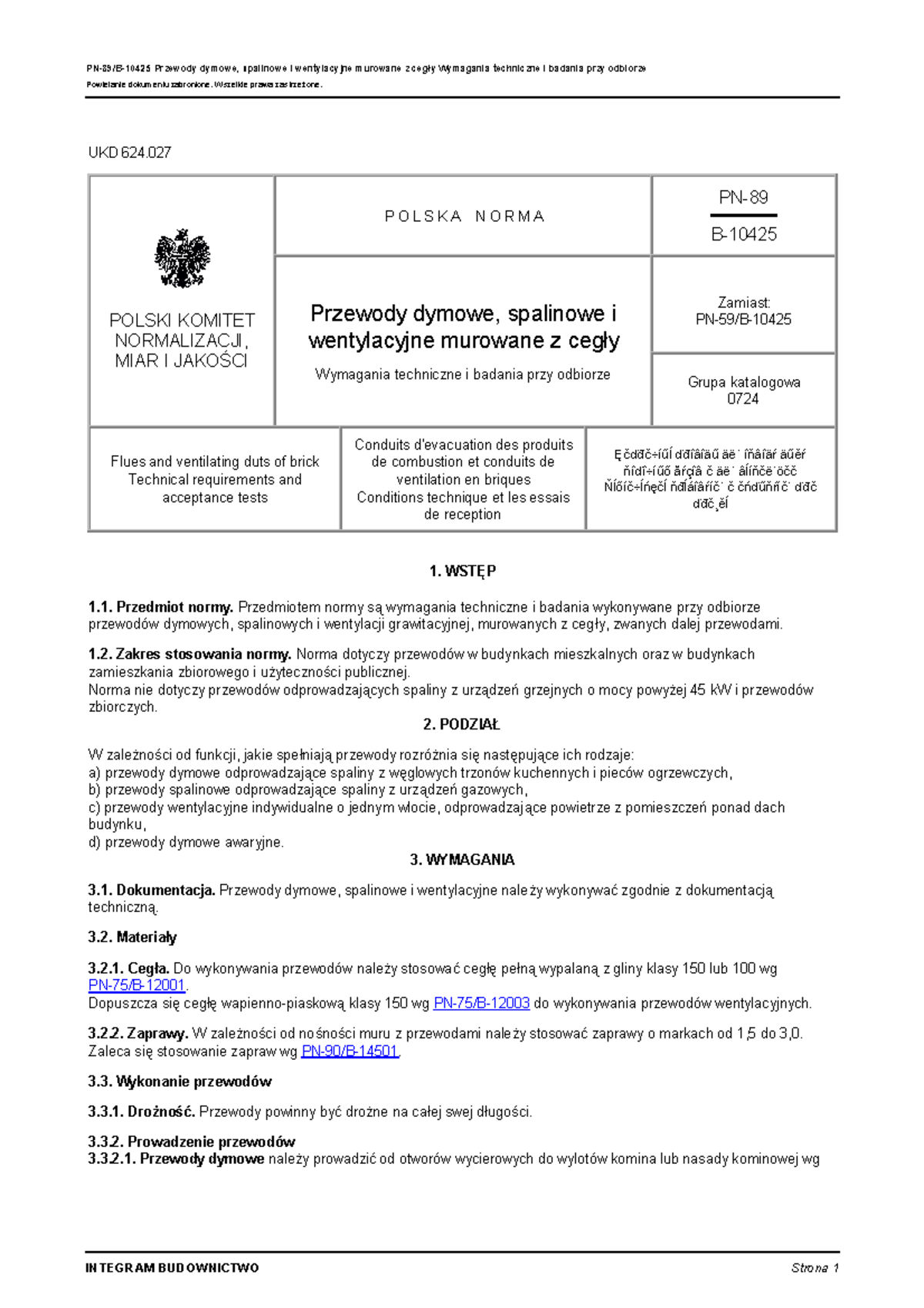 220 przewody - norma - UKD 624. POLSKI KOMITET NORMALIZACJI, MIAR I ...