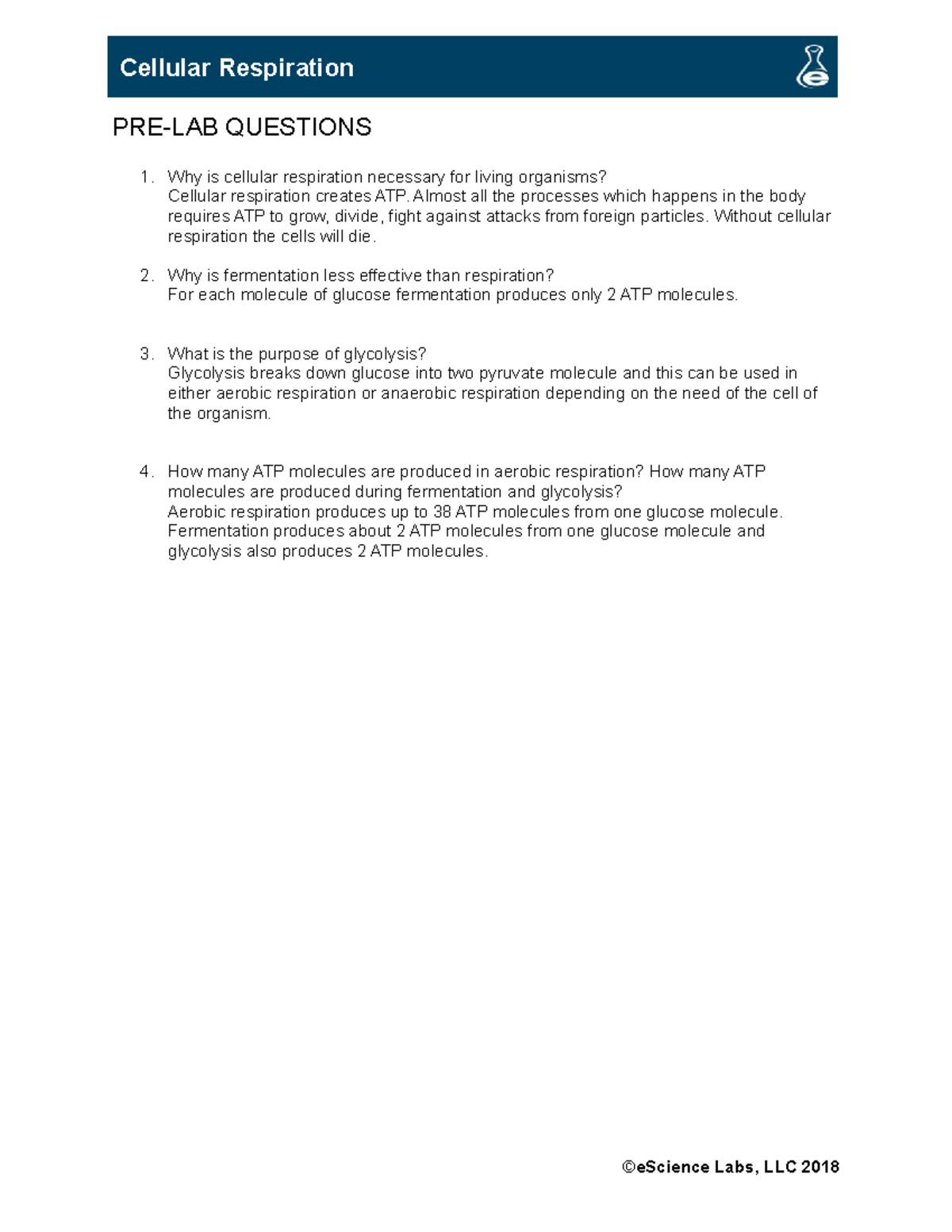 Gabriel Respiration - bio - PRE-LAB QUESTIONS Why is cellular ...