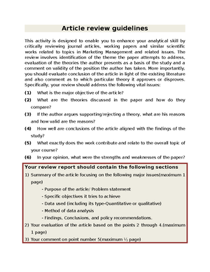 Mekdes Getahun article review assignment - ST. MARY'S UNIVERSITY SCHOOL ...