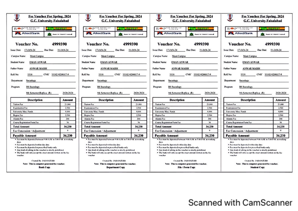 Cam Scanner 07-03-2024 11 - Fee Voucher For Spring, 2024 Fee Voucher ...