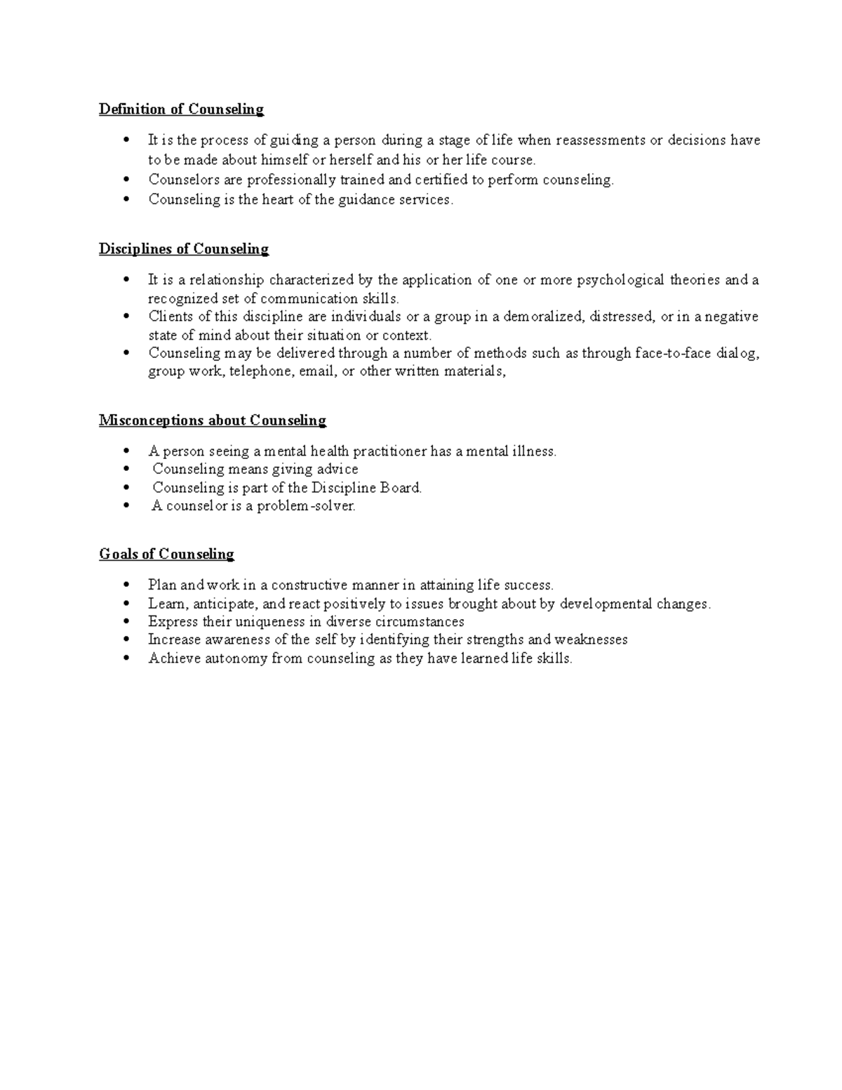 Module Disciplines OF Counseling Disciplines OF Counseling counseling ...