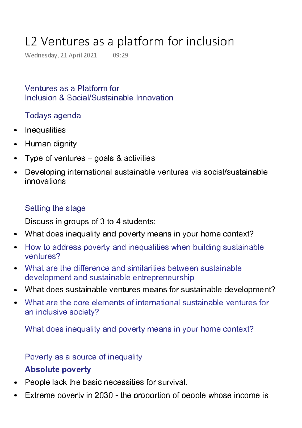 L2 Ventures as a platform for inclusion - Ventures as a Platform for ...