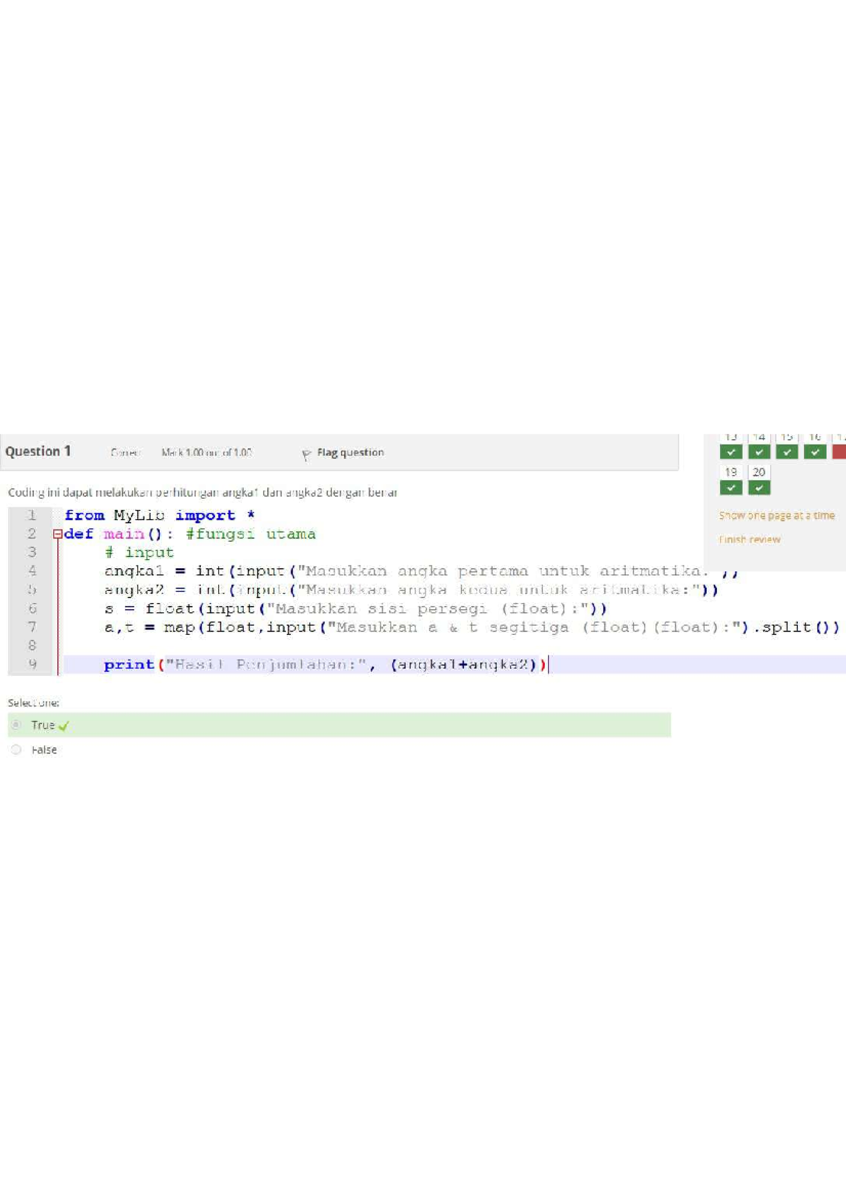 Quiz 2 - Quiz 2 dengan topik Library - Algoritma dan Pemrograman - Studocu