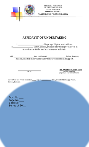 Bdrrm Plan Template with Logos Bunlo - PAMAGAT: Barangay Disaster Risk ...